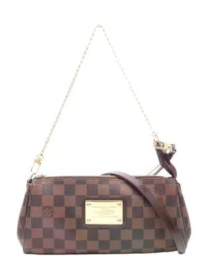 LOUIS VUITTON 2011 Eva Damier Ebene Shoulder Bag - Brown