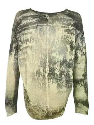 Avant Toi Tie-dye V-neck Sweater - Neutrals