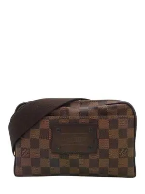 LOUIS VUITTON Damier Ebene Brooklyn Bum Bag - Brown