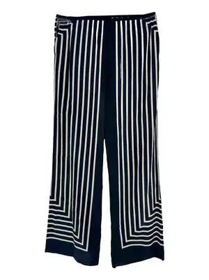 TOTEME Monogram Silk Jacquard Trousers - Blue