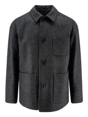 LARDINI Wool And Cashmere Blend Jacket - Grey