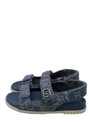 Gucci Moritz Gg Slingback Sandals - Blue