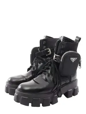 Prada Monolith Re-nylon Ankle Boots - Black