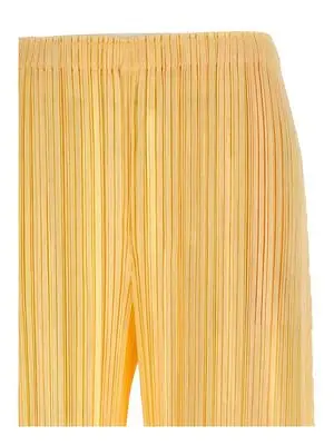 Issey Miyake Mellow Pleats Pleated Trousers - Yellow