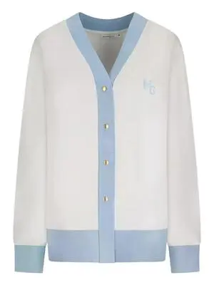 HOUSE OF GRAVITY Club Contrast-trim Cardigan - Neutrals