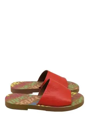 See By Chloé Essie Leather Slide Sandals - Red