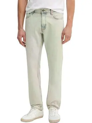 Sisley Acid-wash Logo-patch Jeans - Blue
