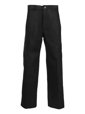 BIBLIOTHERK Moleskin Straight-leg Trousers - Black