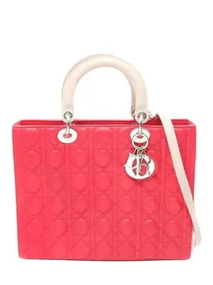 Dior Christian Dior Cannage Tote Bag Red