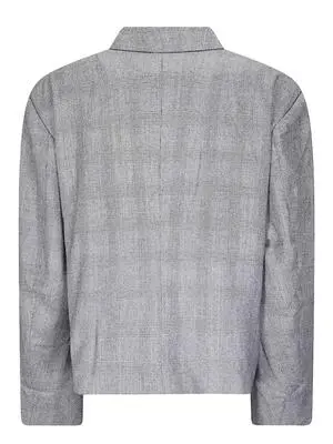 Vaquera Prince Of Wales Check Double-breasted Blazer - Grey
