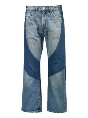 DEAR BORO Distressed Panelled Jeans - Blue