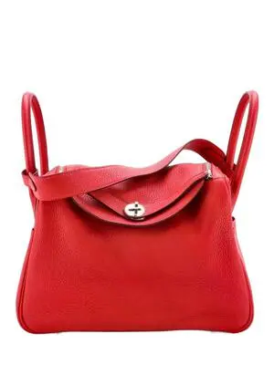 Hermès Lindy Bag Clemence 30 Shoulder Bag - Red