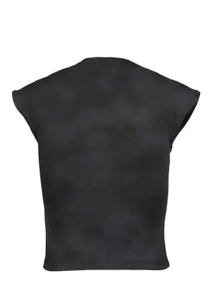 ANOMALIES DEPARTMENT Graphic-print Mock-neck T-shirt - Black