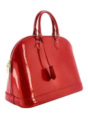LOUIS VUITTON Monogram Vernis Gm Satchel - Red