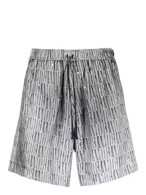 Amiri Graphic-print Drawstring Shorts - Grey