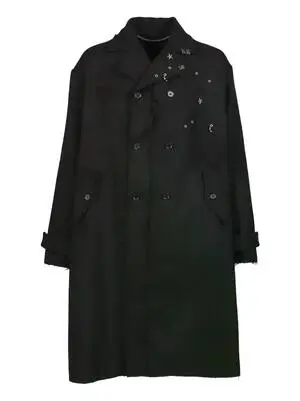 TROUBLED WATERS Lieutenant's Frayed Coat - Black
