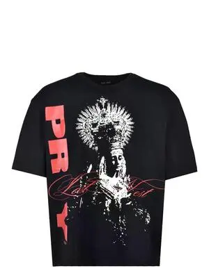 LAST NEST Pray Maria Graphic-print T-shirt - Black