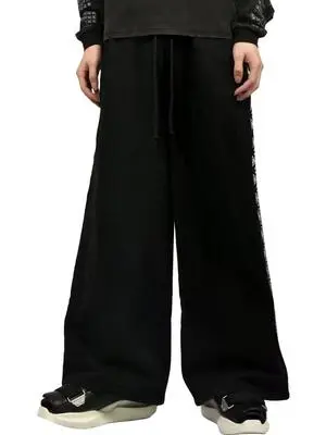 N.HOOLYWOOD Logo-tape Wide-leg Track Pants - Black