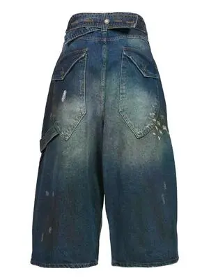 JADED LONDON Colossus Painted Shorts - Blue