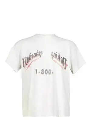 NO BISHOP NO KING Graphic-print T-shirt - Neutrals