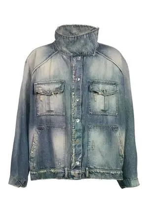 DOMENICO OREFICE A4 Distressed Denim Jacket - Blue