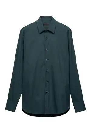 Prada Stretch-cotton Slim Shirt - Green