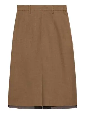 PRADA Prada Wool Midi Skirt