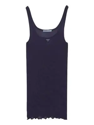 Prada Silk-knit Tank Top - Blue