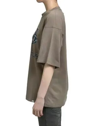 VIVAMUS Logo-print Crew-neck T-shirt - Brown