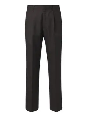 Incotex Virgin Wool Straight Pants - Brown