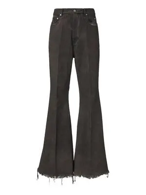Rick Owens Bolan Distressed Flared Jeans - Grey