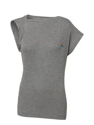 VIVIENNE WESTWOOD Hebo Asymmetric Ribbed-knit Top - Grey