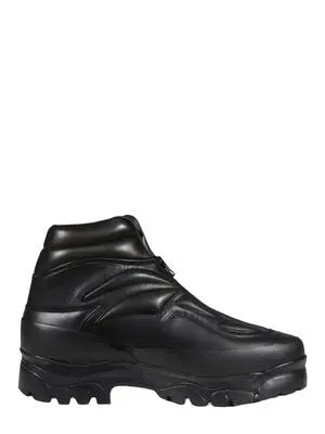 AKME Front-zip Panelled Biker Boots - Black