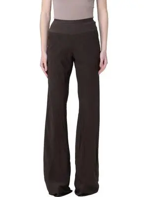 Rick Owens Bias Flared Silk Trousers - Brown