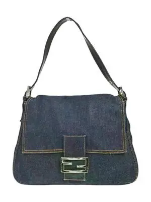 Fendi 1990-2000s Mamma Baguette Tote Bag - Blue