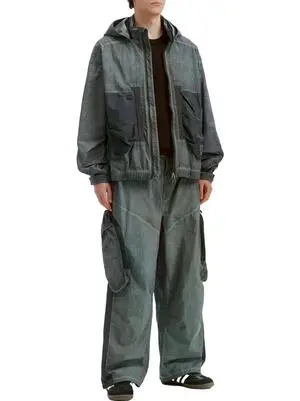 FIVE CM Panelled Hooded Jacket - Grey