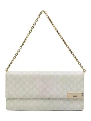 Gucci 2000-2015 Microguccissima Dice Wallet On Chain Shoulder Bag - Brown