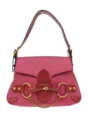 Gucci 1990-2000s Horsebit Gg Handbag - Pink