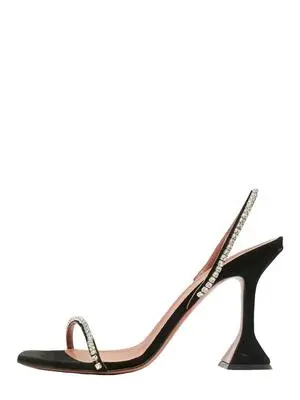 Amina Muaddi Gilda Crystal-embellished Sandals - Black