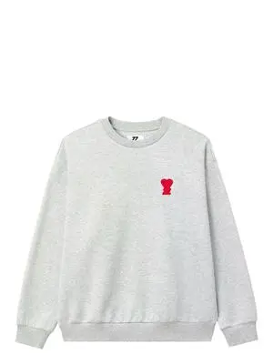 Izzue Heart-patch Sweater - Grey