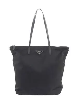 Prada 2013-2026 Tessuto Zip Top Convertible Tote Satchel - Black