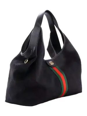 Gucci Giglio Gg Canvas Large Tote Bag - Black