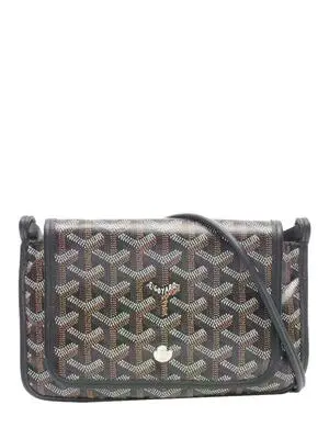 Goyard 2010-2026 Goyardine Plumet Pocket Wallet Crossbody Bag - Black