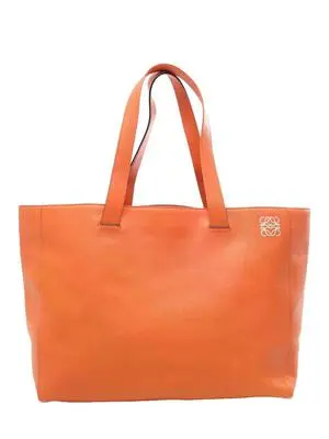 Loewe 2010-2026 Anagram Leather East West Tote Bag Orange