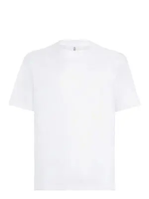 Brunello Cucinelli Cotton Crew-neck T-shirt - White