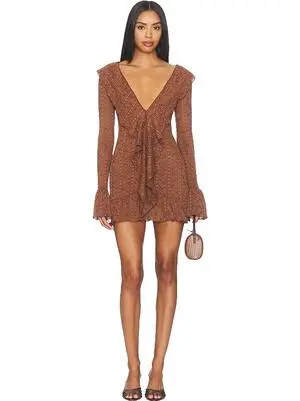 MORE TO COME Breina Mini Dress In . Also - Brown