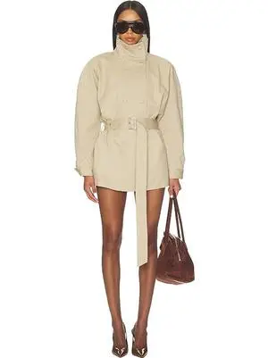SEROYA Camila Trench Jacket In . Also - Tan