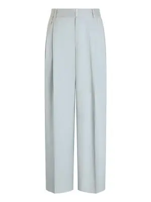 Dolce & Gabbana Shantung Viscose Tailored Trousers - Azure
