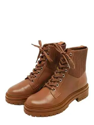 GIANVITO ROSSI Martis Lace-up Ankle Boots - Brown