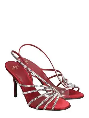 ALEVI MILANO Penelope Crystal-embellished Sandals - Red